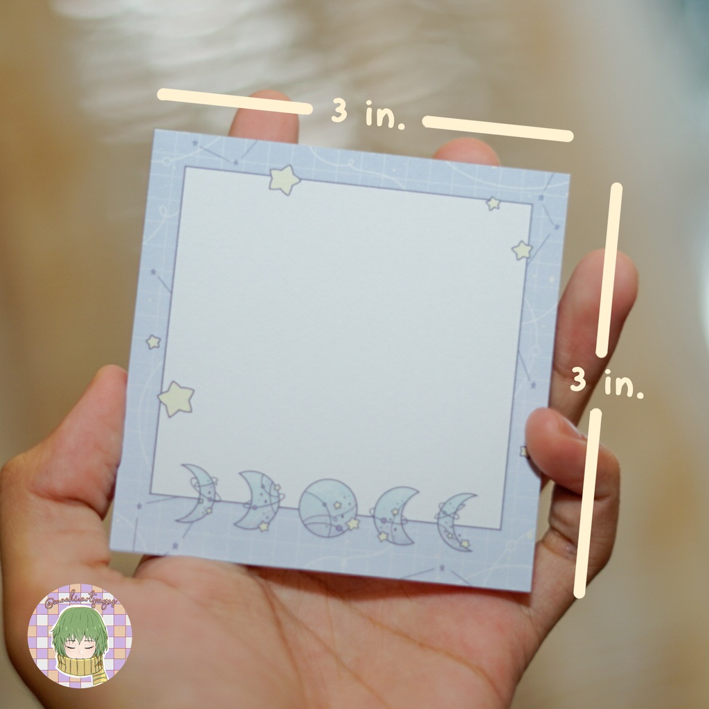 MOON | Memo pads | Notepad | NOT sticky | Easy Peel | Shopee Philippines