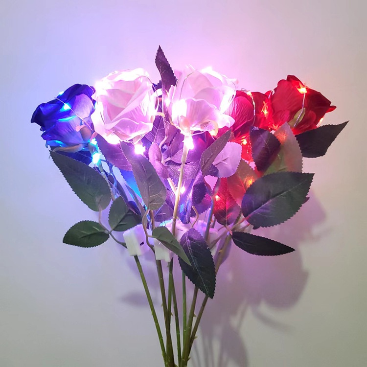 Ready Stock ~Simulation of glowing roses Valentine's Day Gift LED Roses ...