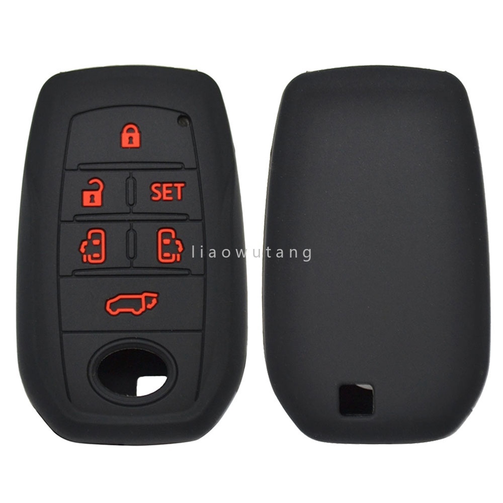 6 Buttons Silicone Car Key Cover For Toyota Alphard Vellfire 30 Series ...