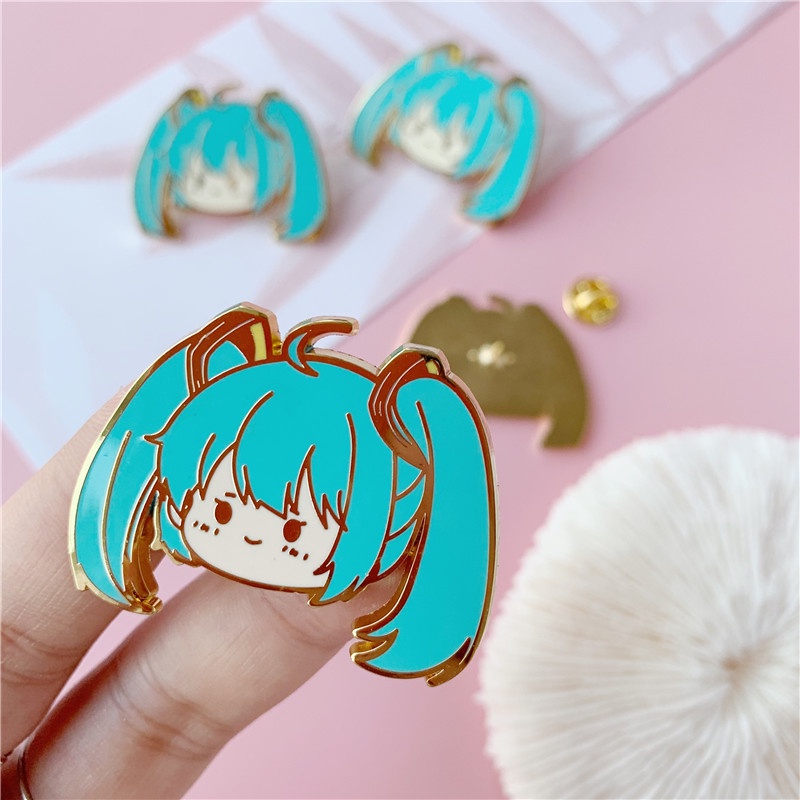 Hatsune Miku Vocaloid Virtual Singer Hard Enamel Pins Japanese Manga ...