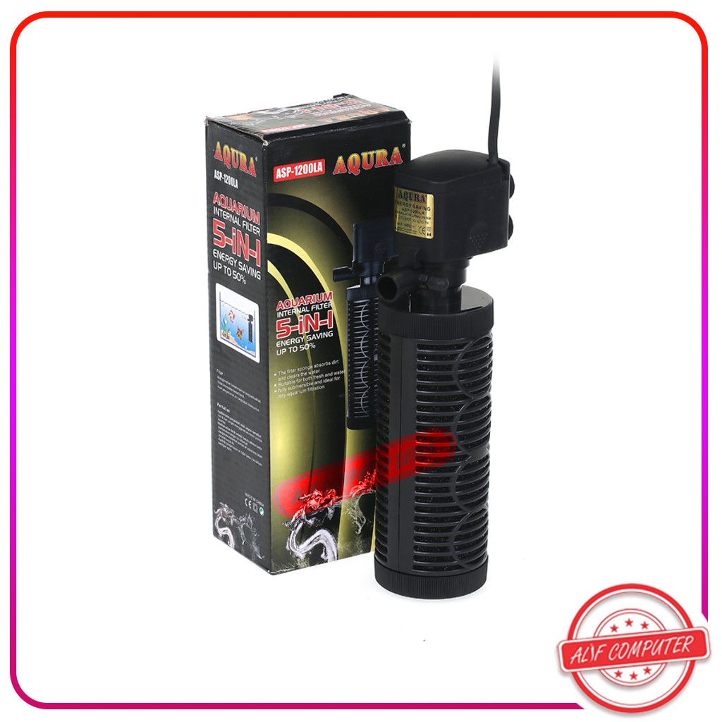 Internal Filter Aquarium Aquascape AQURA ASP 1200LA 7watt 880 Liter ...