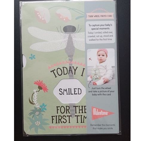 Milestone TURN WHEEL PHOTO CARD (Today i smiled for the first time ...