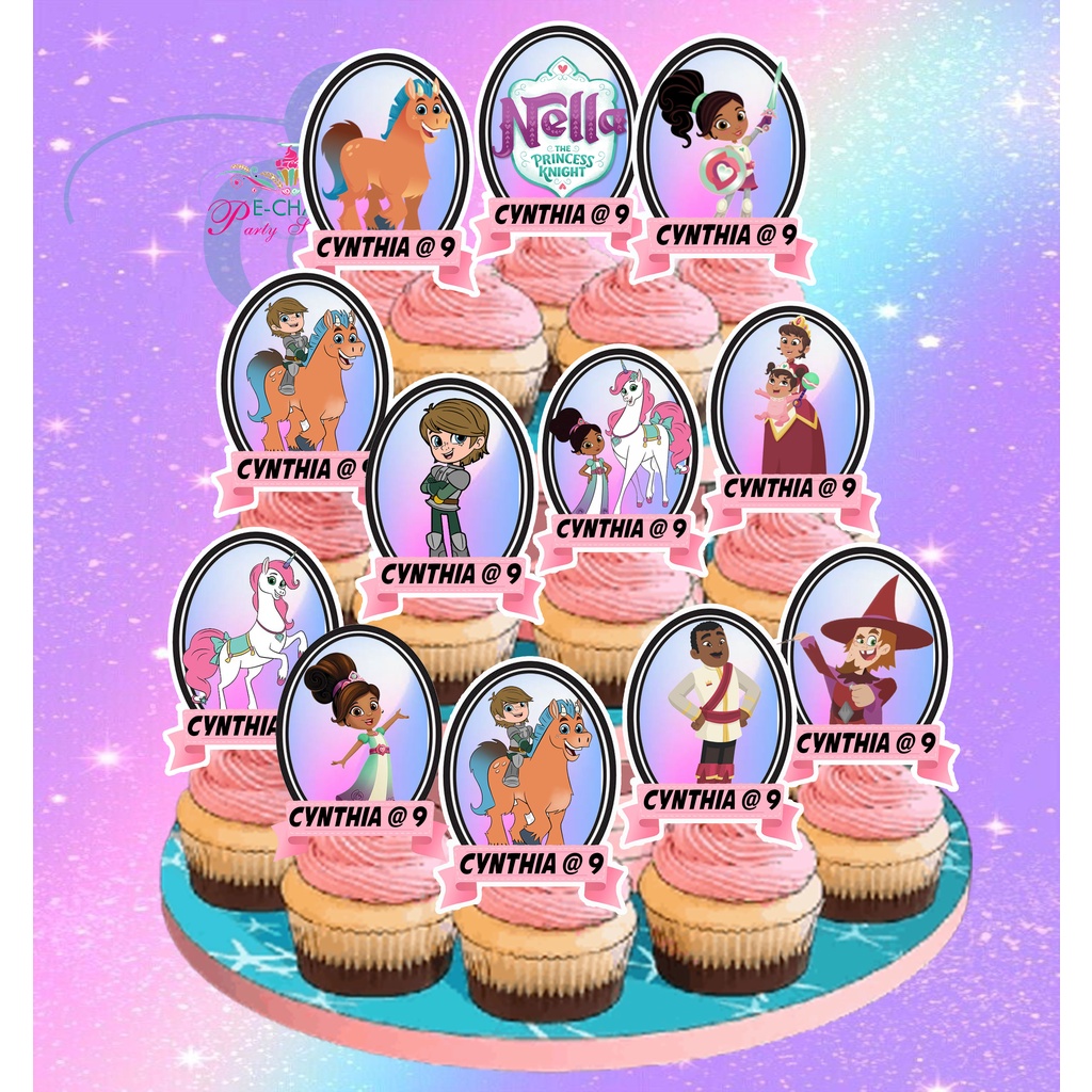 E-Chad_nella_the_knight_princess theme cupcake topper | Shopee Philippines