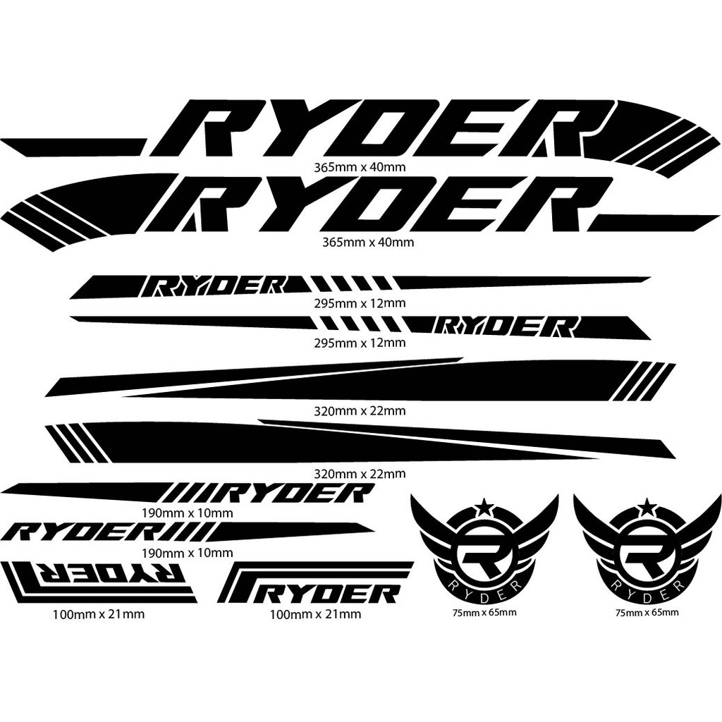 Ryder Frame Decals for Mountain Bike | Shopee Philippines