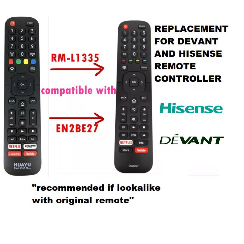 DEVANT UNIVERSAL REMOTE SMART TV LCD LED HISENSE | Shopee Philippines
