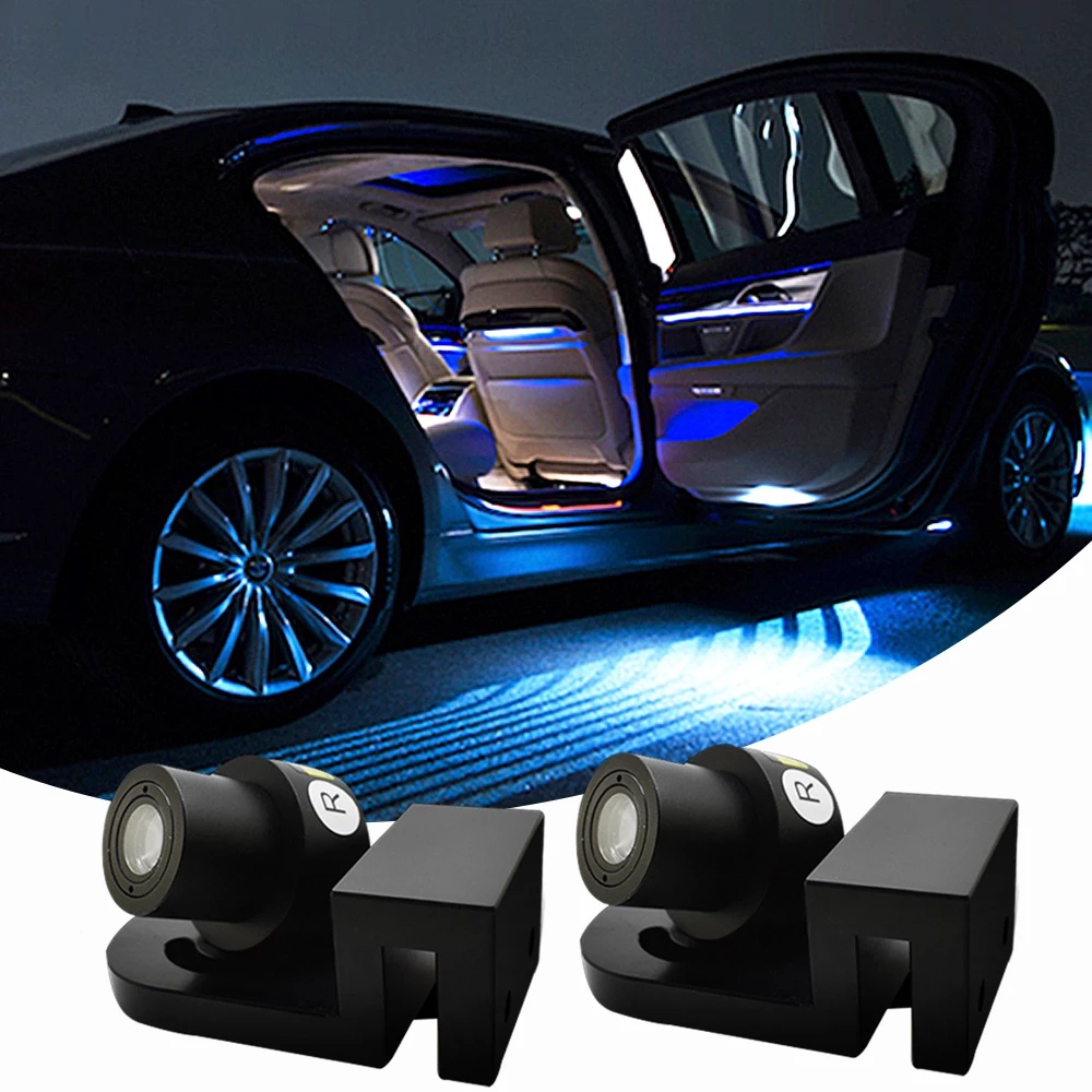 2X Car Angel Wings Welcome Light Shadow Bulb Atmosphere Car LED Door ...