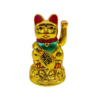 JSG Marketing Gold Feng Shui Lucky Cats Lucky Beckoning Waving Wealth ...