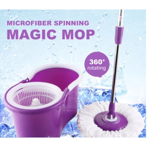 TP 360 Easy Magic Floor Spin Mop Microfiber Rotating Head | Shopee ...