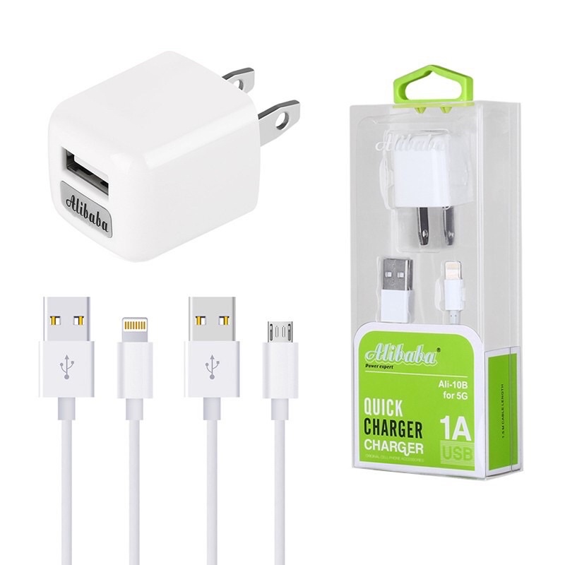 Alibaba Ali-10B 1A USB Cable Quick Charger for IOS/Micro/Android/P1000 ...