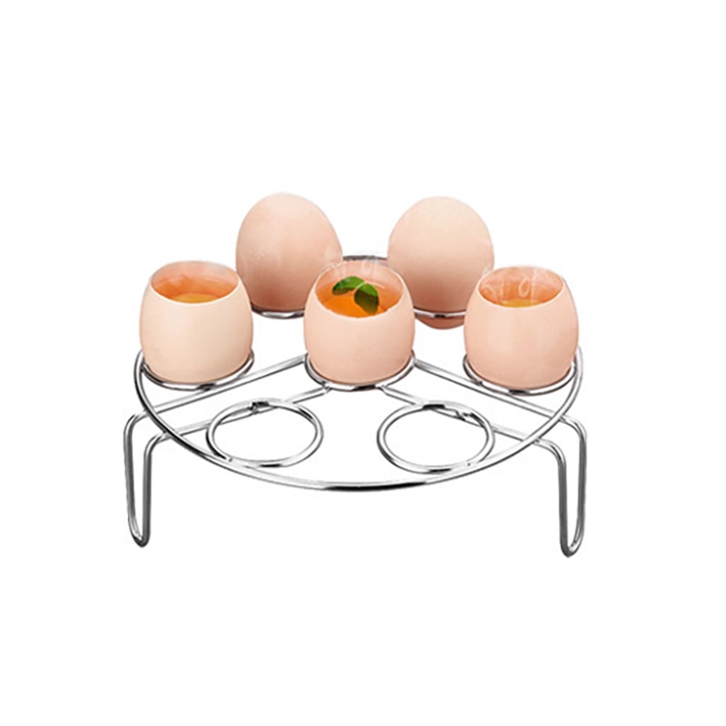 Ossayi Stainless Steel Boiled Egg Shelf Steam Racks Shell Topper Cutter ...