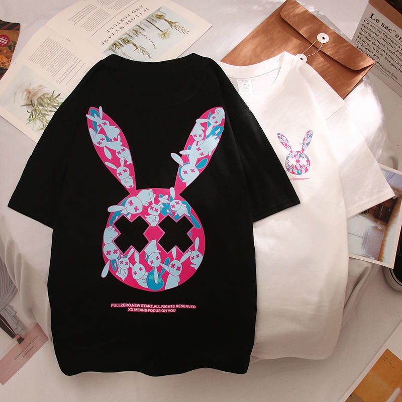 overruns character top streetwear culture korean men loose white white ...