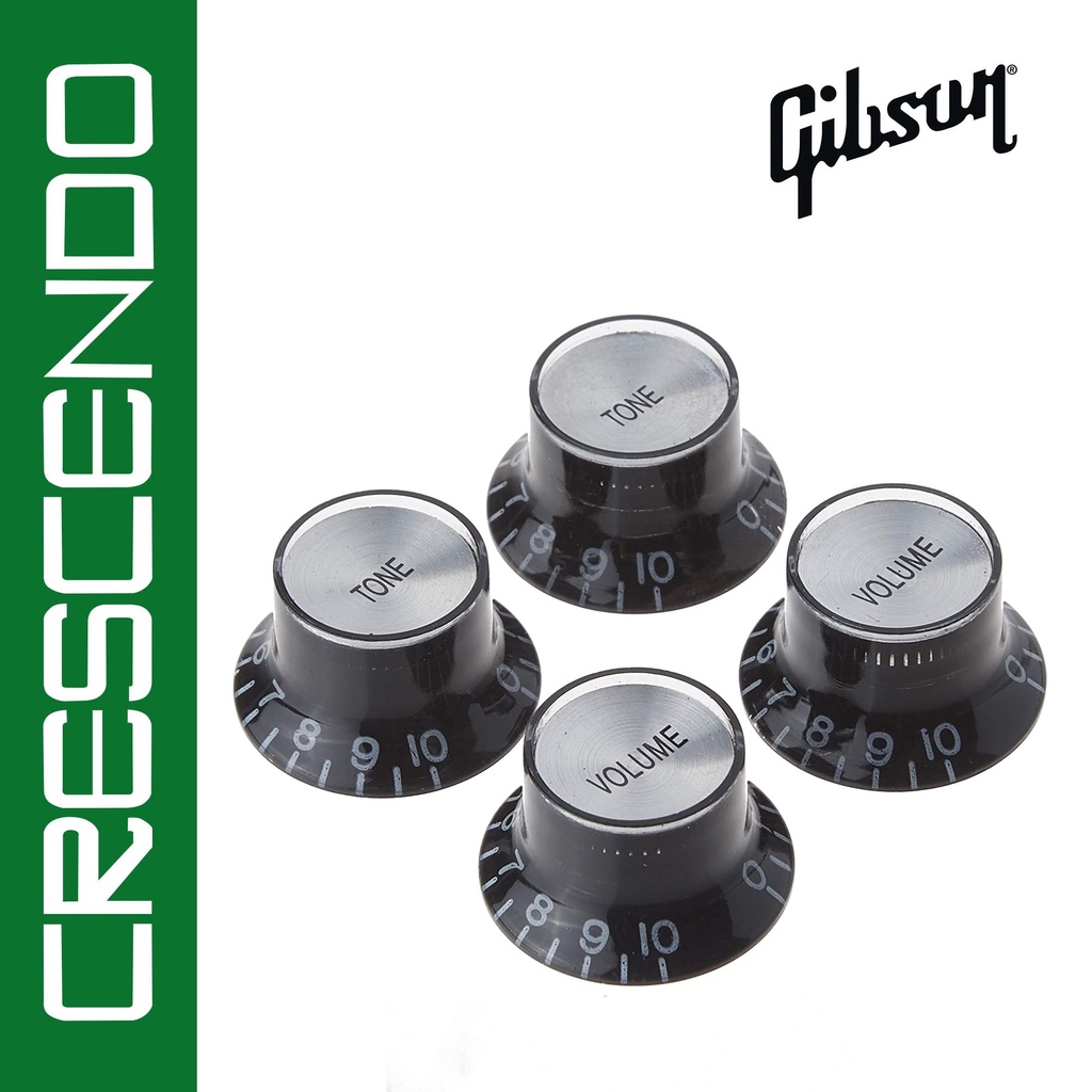 Gibson PRMK-010 Top Hat Knobs with Inserts 4-pack - Black with Silver Metal Insert | Shopee ...