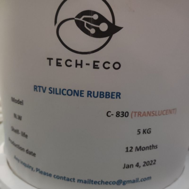 White Pink RTV Silicone Liquid Rubber 5 kilo Tin Cure Free Catalyst for ...