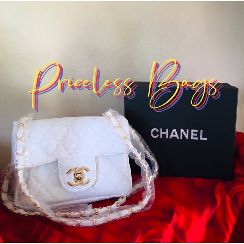 WHITE CHANEL TWO WAY (HIGH-END TO PREMIUM QUALITY) | Shopee Philippines