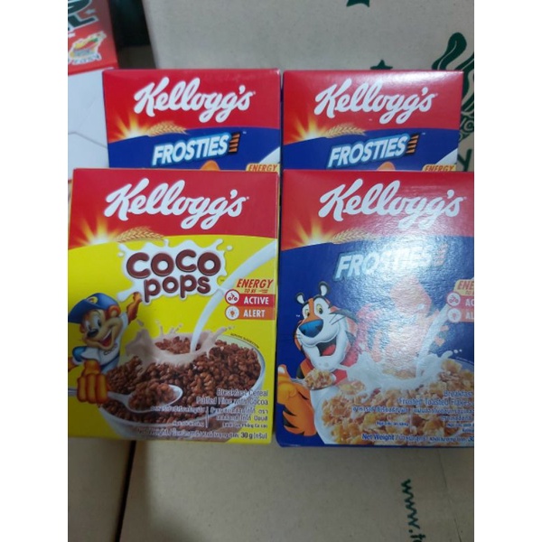 (combo Of 4 boxes) Kellogg's Frosties breakfast cereal 30g/ Coco pops ...