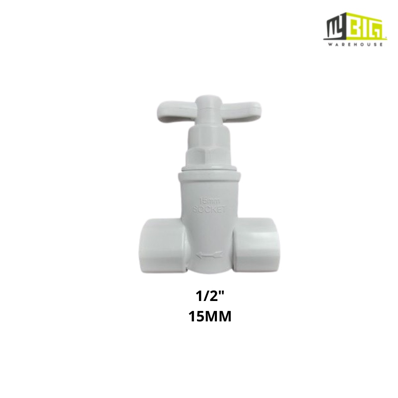 K-BRAND PVC PLASTIC STOPCOCK STOP VALVE 1/2" SY-134 WHITE | Shopee ...