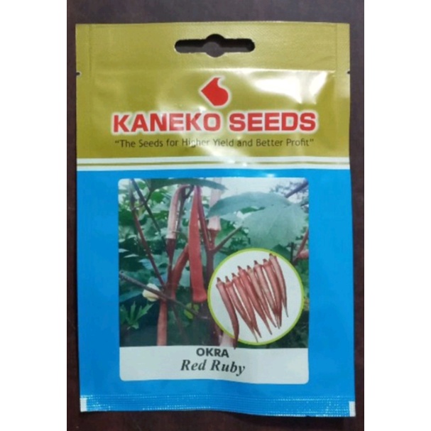 OKRA RED RUBY RED OKRA 150 SEEDS OR 11 GRAMS (KANEKO) | Shopee Philippines