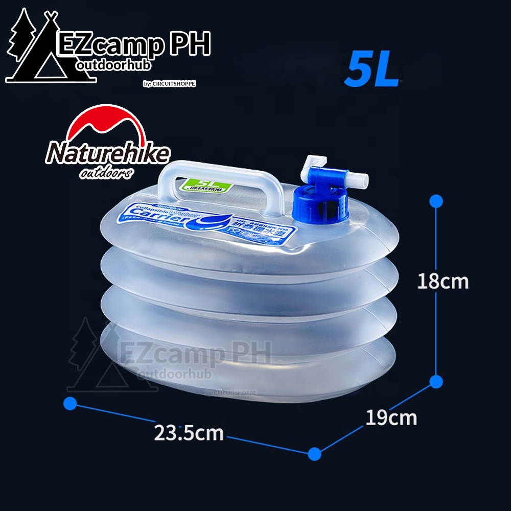 Naturehike 5L | 10L | 15L Outdoor Collapsible Drinking Water Container Camping Bucket Liquid ...