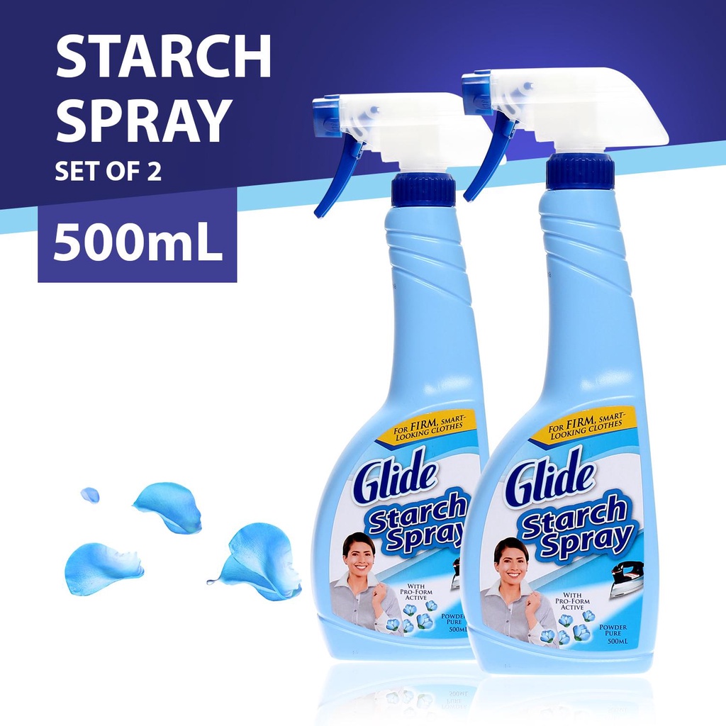 Glide Powder Pure Starch Spray (500 mL) Set of 2 | Shopee Philippines