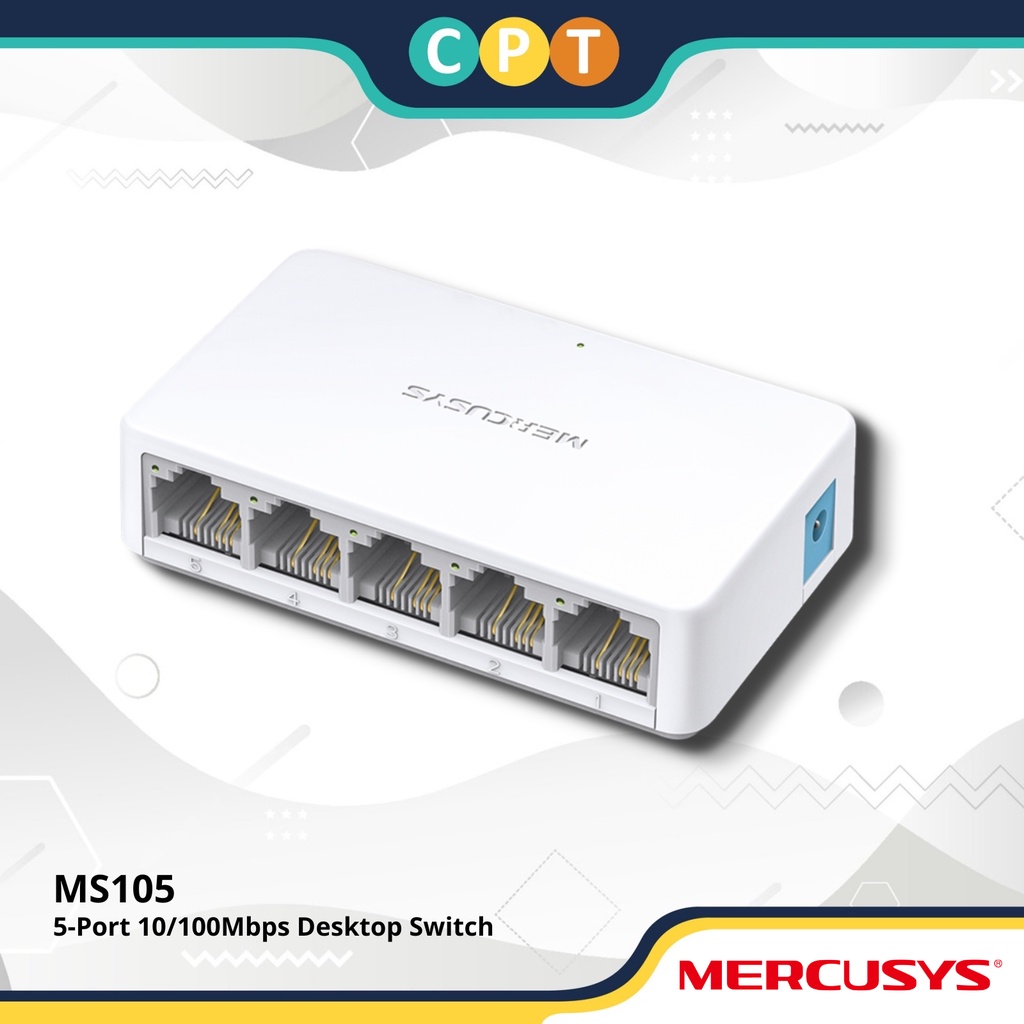 Mercusys MS105 5-Port 10/100Mbps Desktop Switch | Shopee Philippines