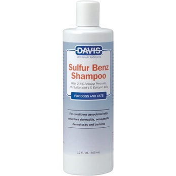 Davis Sulfur Benz Shampoo for Pets, 12 oz 2.5% micronized Benzoyl ...