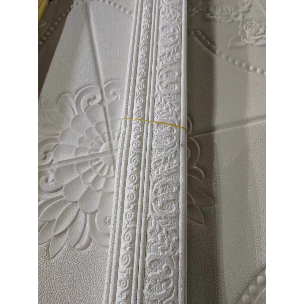 Side Line 3d Pattern Embossed Foam Skirting Wall Stickers Room