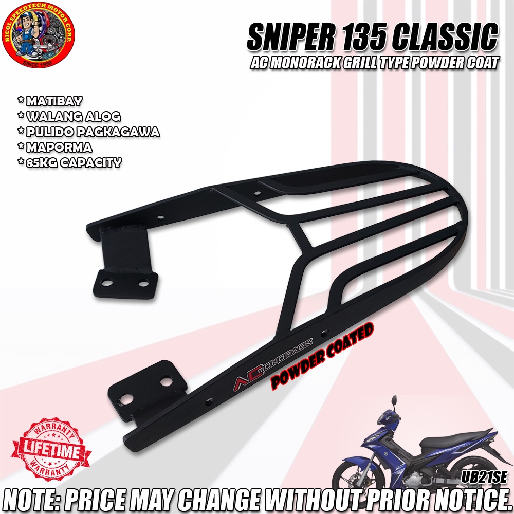 SNIPER 135 CLASSIC AC MONORACK GRILL TYPE POWDER COAT (UB21SE) | Shopee ...
