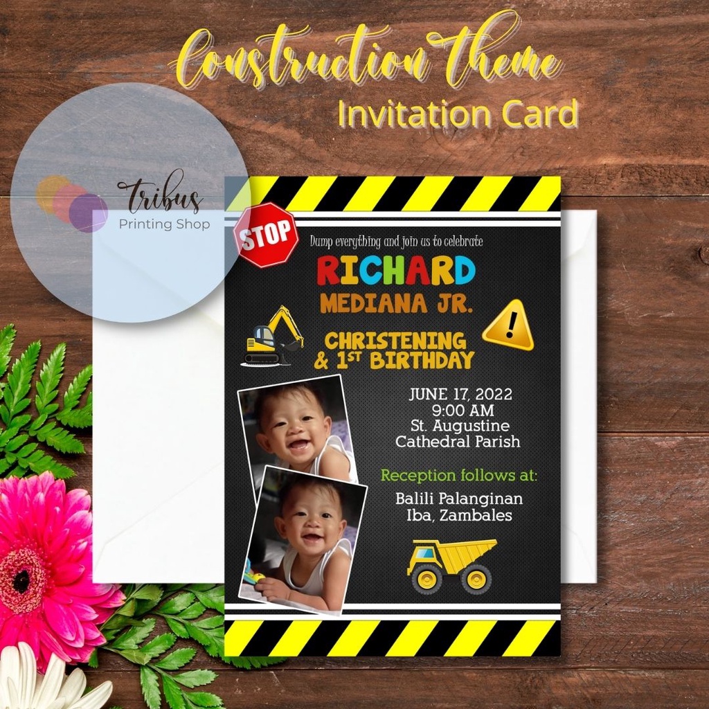 Construction Theme Invitation Card | Shopee Philippines