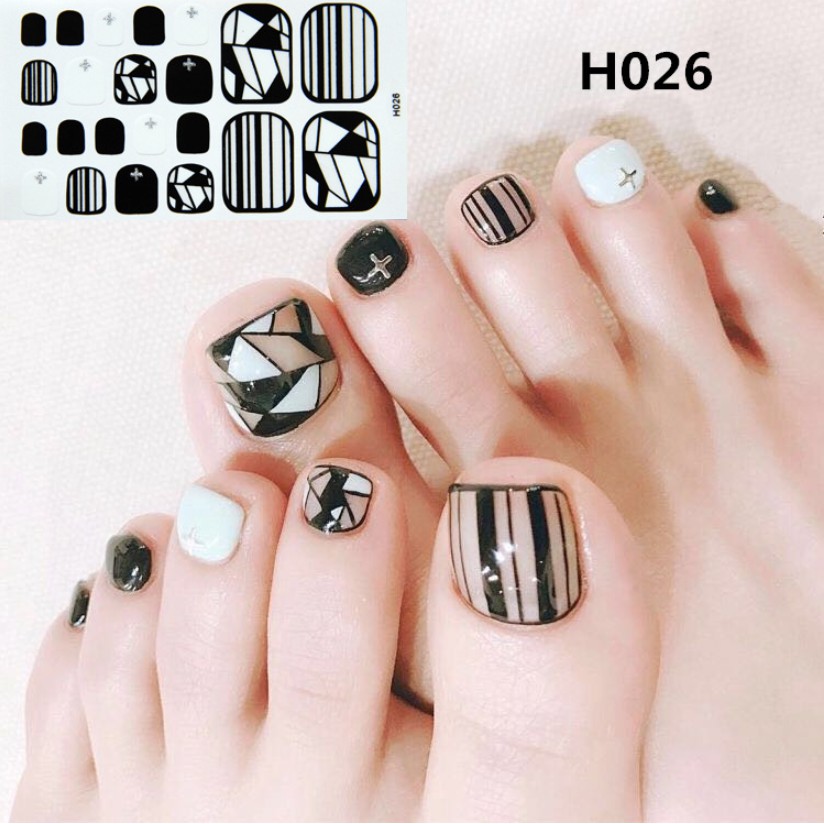 Korea fashion Foot Nail Stickers waterproof Nail Stickers Nail Art H021 ...