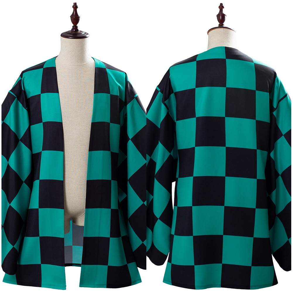In Stock Anime Demon Slayer Kimetsu no Yaiba Tanjiro Kamado Kimono ...