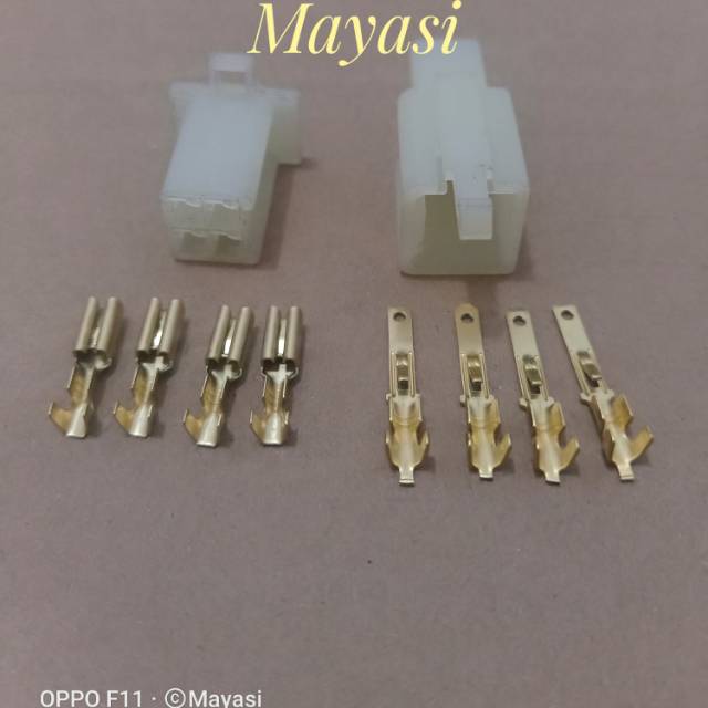 Skun connector socket set of 4 four pin male and female motorbikes and ...