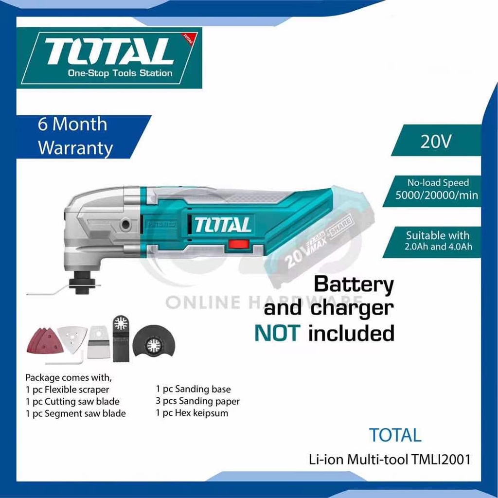 Total TMLI2001 Li-Ion Cordless Multi-Tool Multi Cutter Machine (Solo ...