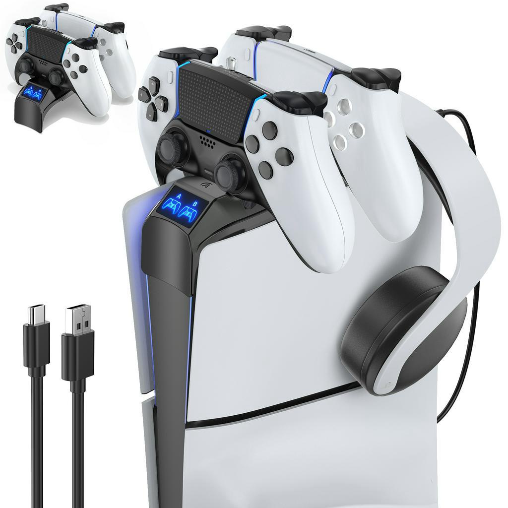 PS5 Controller Charger for PS5 Slim Console, Top Charger Station for ...