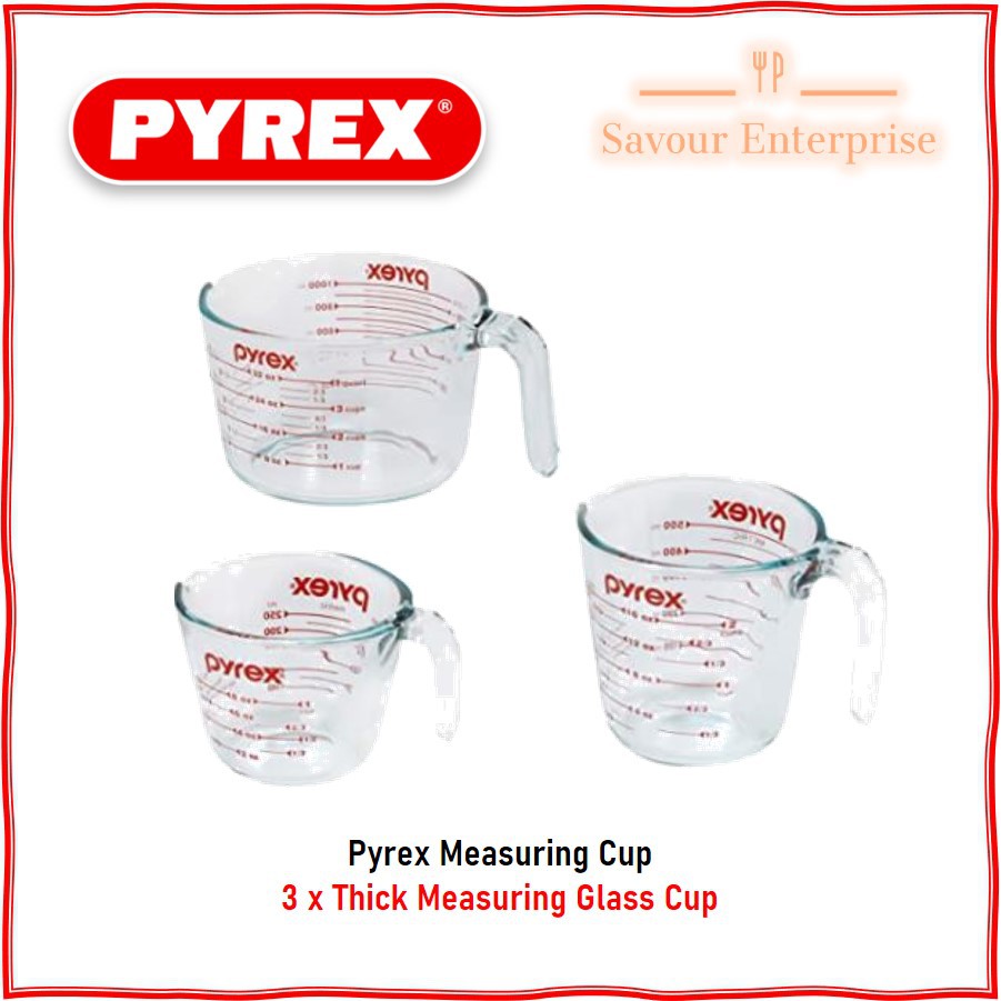 Pyrex Measuring Cup 3 Piece Bundle Set | Shopee Philippines
