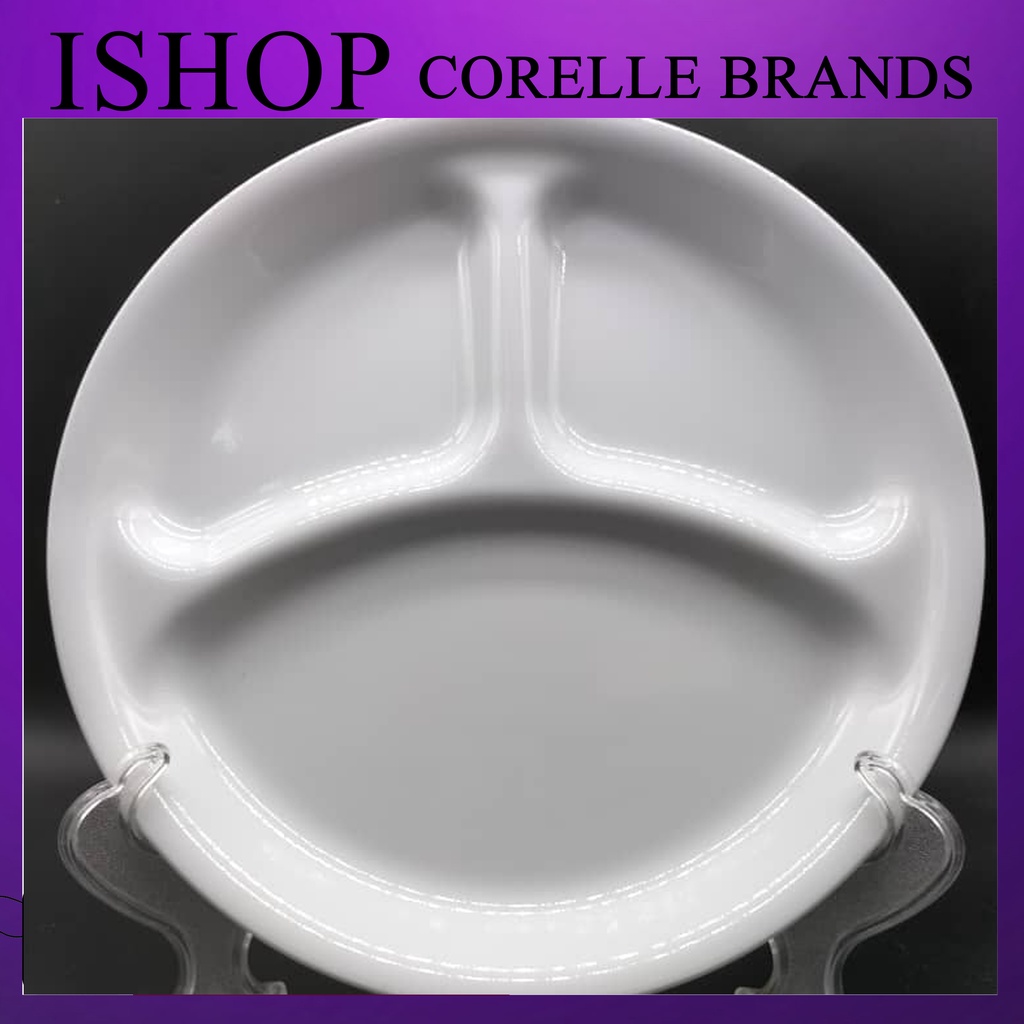 Corelle Loose 26cm Divided Dish Suku Suku Separuh/3 Portion Diet Plate ...
