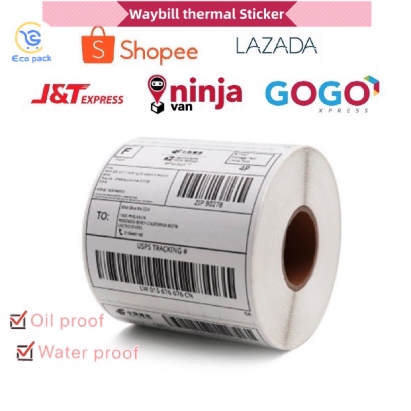 A6 waybill thermal sticker 500 pcs /roll Officom label paper sticker ...