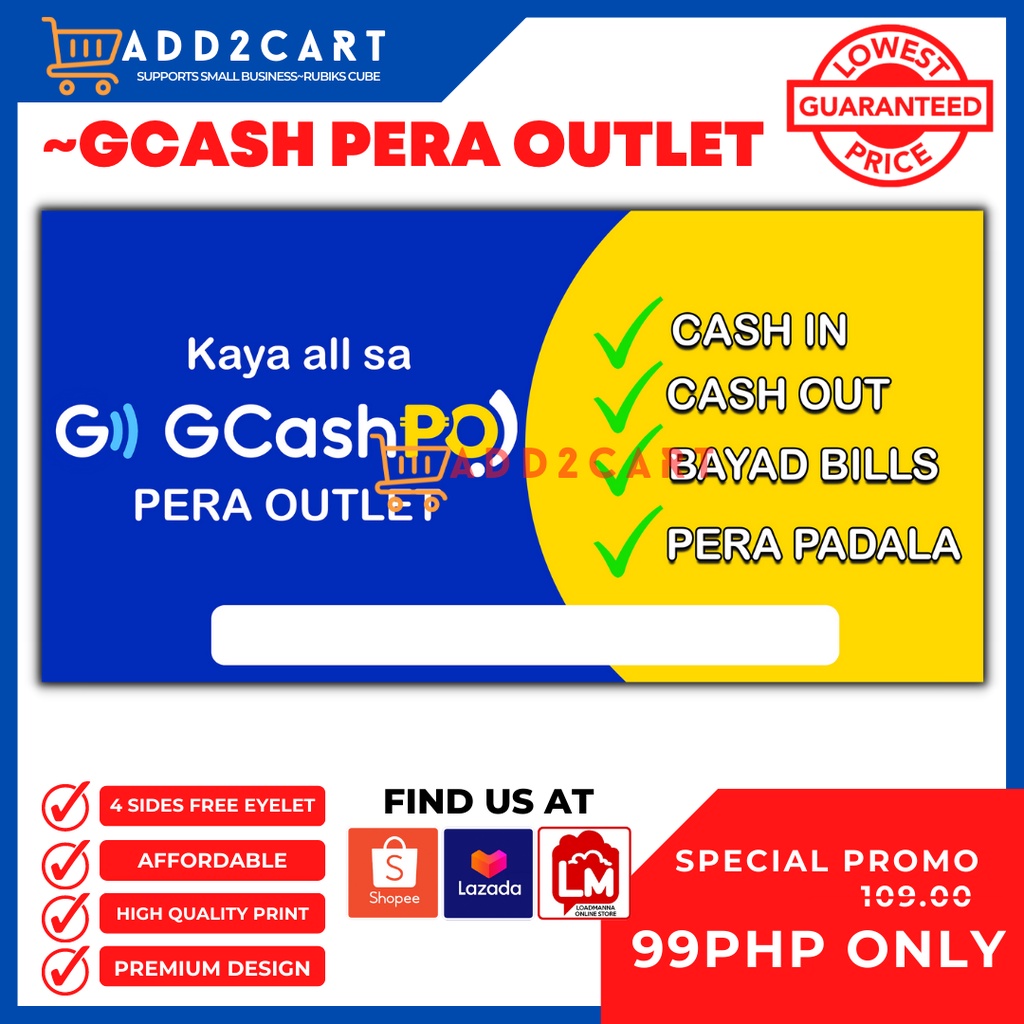GCASH PERA OUTLET TARP RC 1TARP | Shopee Philippines