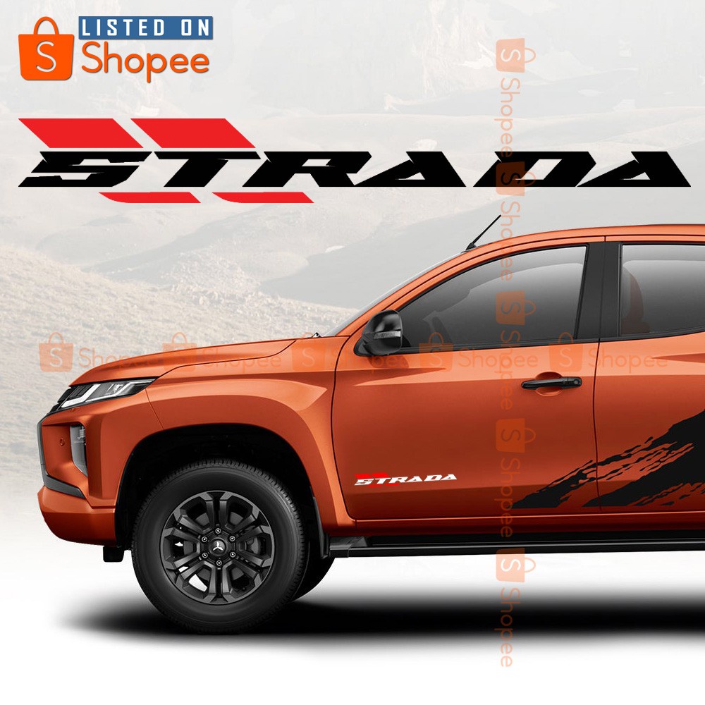 2X Stickers for Mitsubishi Strada Stripes | Decals | Vinyl Weather ...