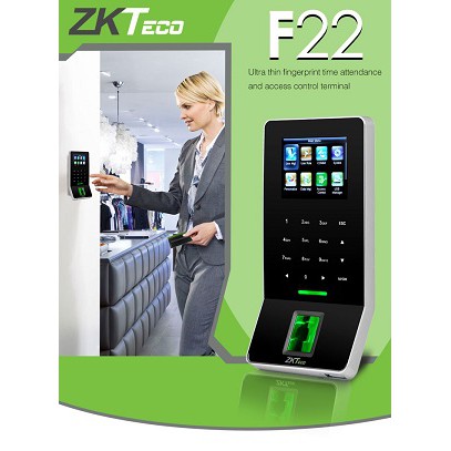ZKTECO F22 ultra-thin fingerprint time attendance | Shopee Philippines