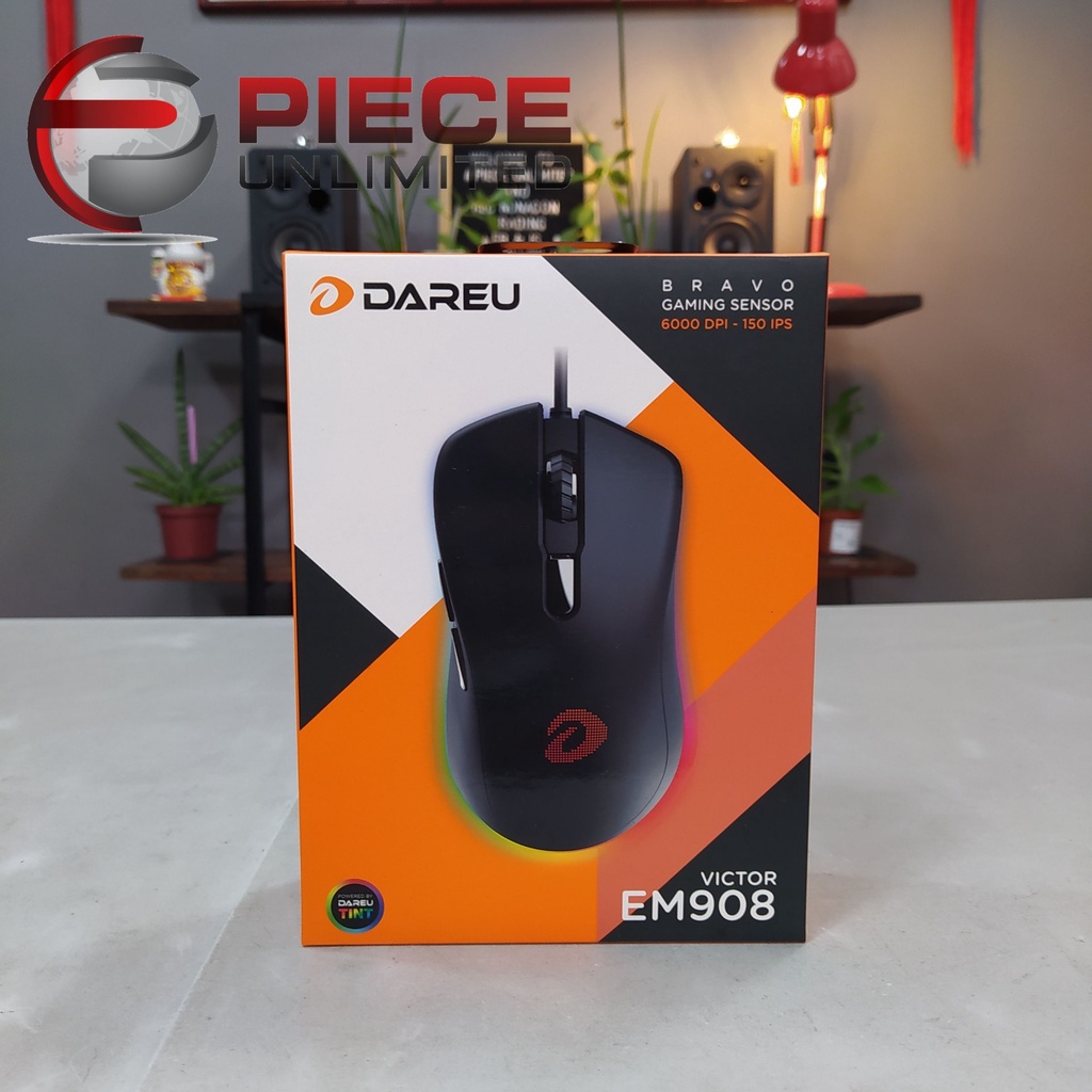 Dareu EM908 Victor Gaming Mouse USB with RGB 6000DPI 6 programmable ...