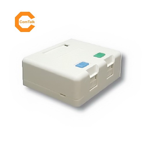 Dintek 2 Port Surface Mount Box with Spring Shutter (For Keystone Jack ...