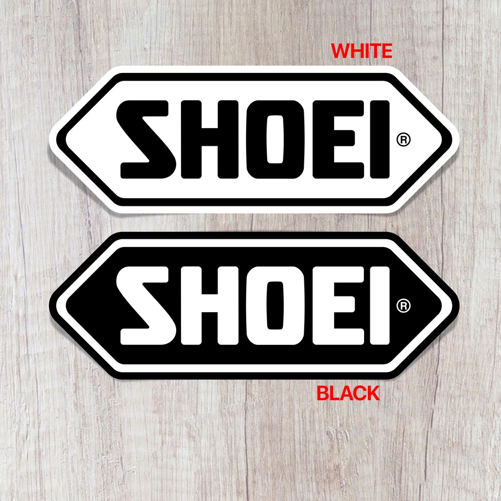 SHOEI logo, laminated vinyl sticker | Shopee Philippines