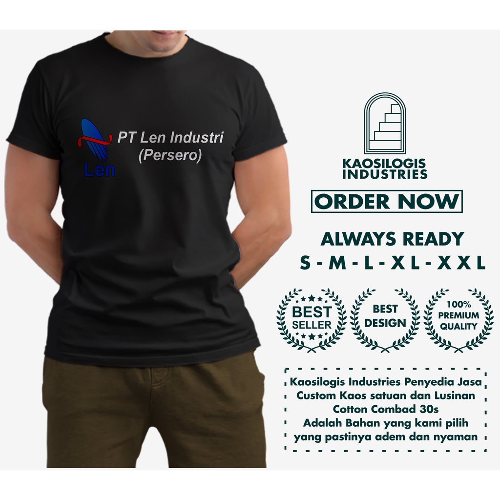 PT Len Industrial Indonesia BUMN Distro T-shirt - Kaosilogis | Shopee ...