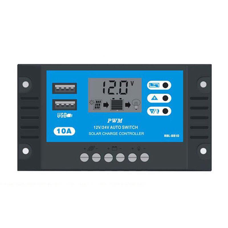 Mstar "10A 12V 24V LCD Display PWM Solar Charge Controller Dual USB Solar Panel | Shopee Philippines