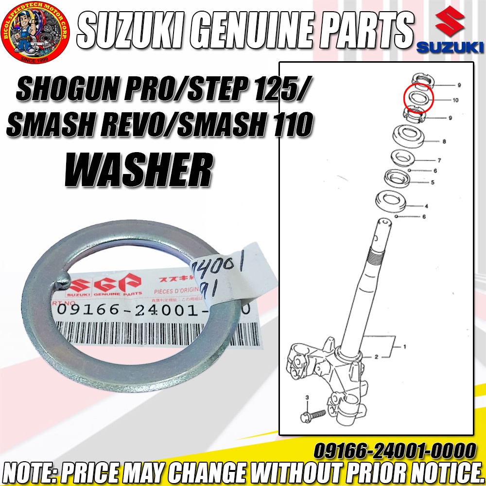 SHOGUN PRO/STEP 125/SMASH REVO/SMASH 110 WASHER (SGP) (Genuine: 09166 ...