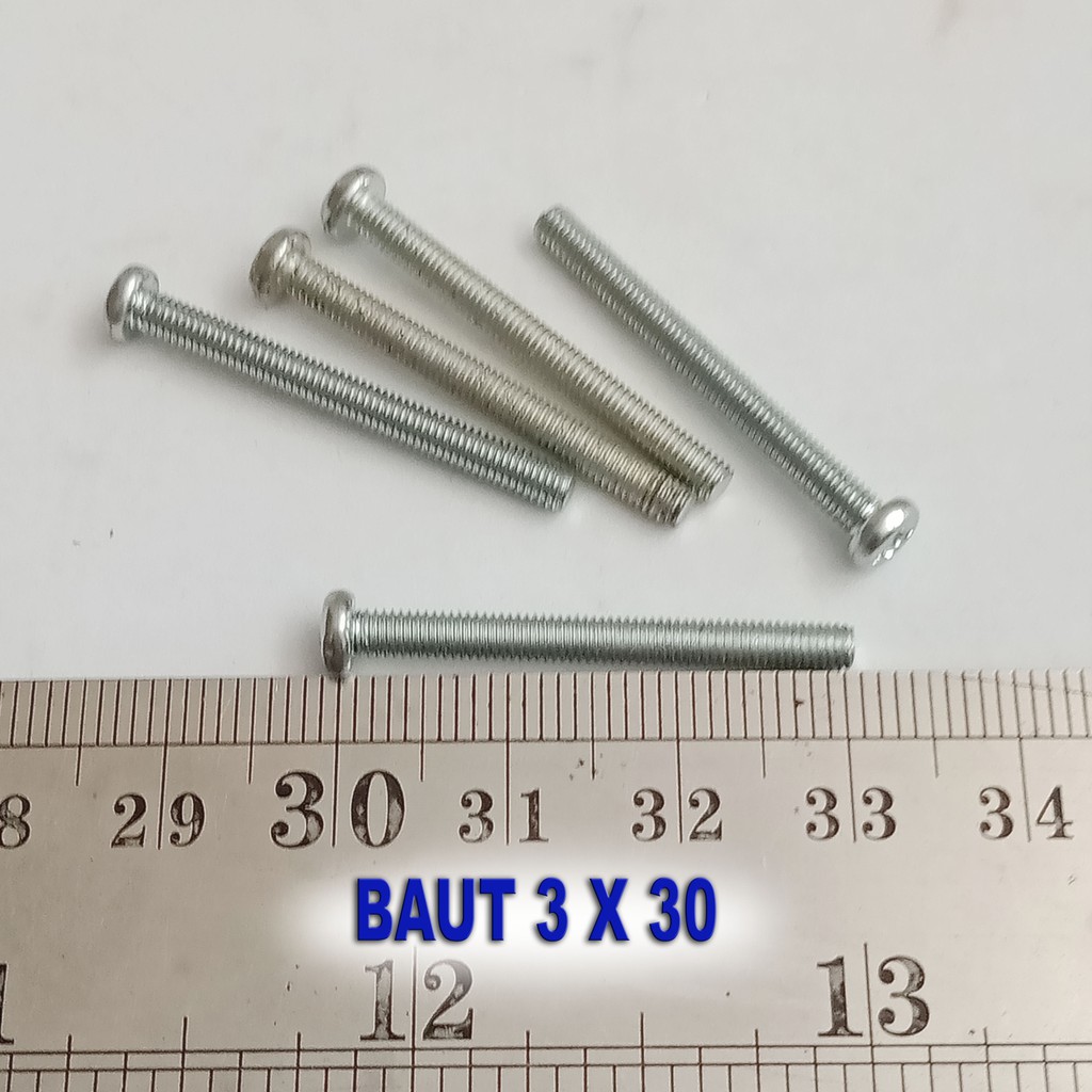 Bolt - Bolt M3 Diameter 3mm Length 30mm | Shopee Philippines