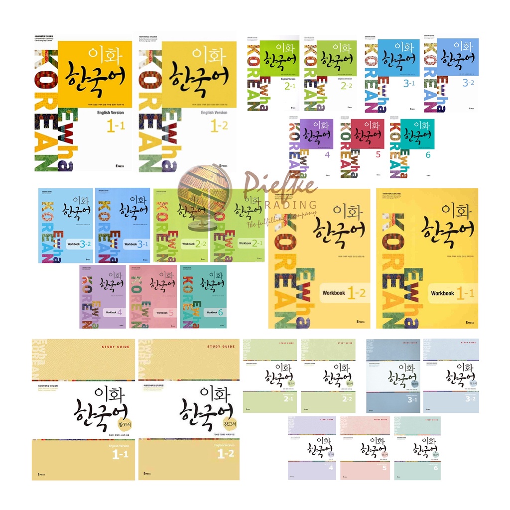 [Ewha Korean] Textbook, Workbook, Study Guide, Level 1 to 6 ; English ...