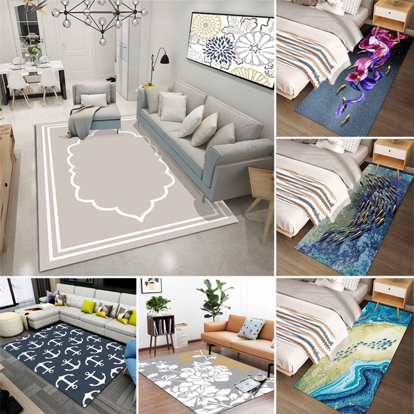 3D Printed Living Room Carpet Large Size Carpet Mat Bedside Floor Mat ...