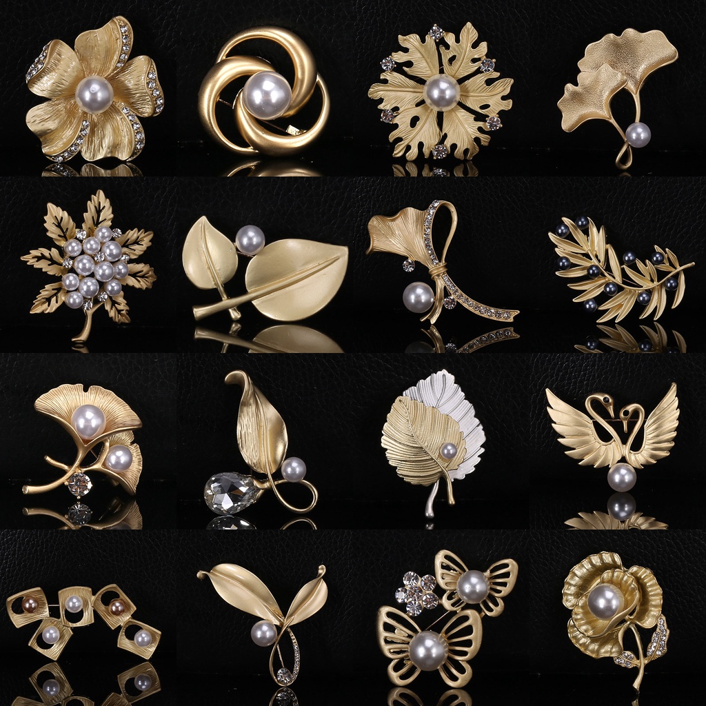 Vintage Topa Brand Palace Flower Leave Brooch Pin Women's Men's ...