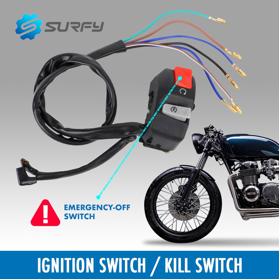 Domino Ignition Switch Kill S53 Push Button On/Off Handlebar Right Side ...